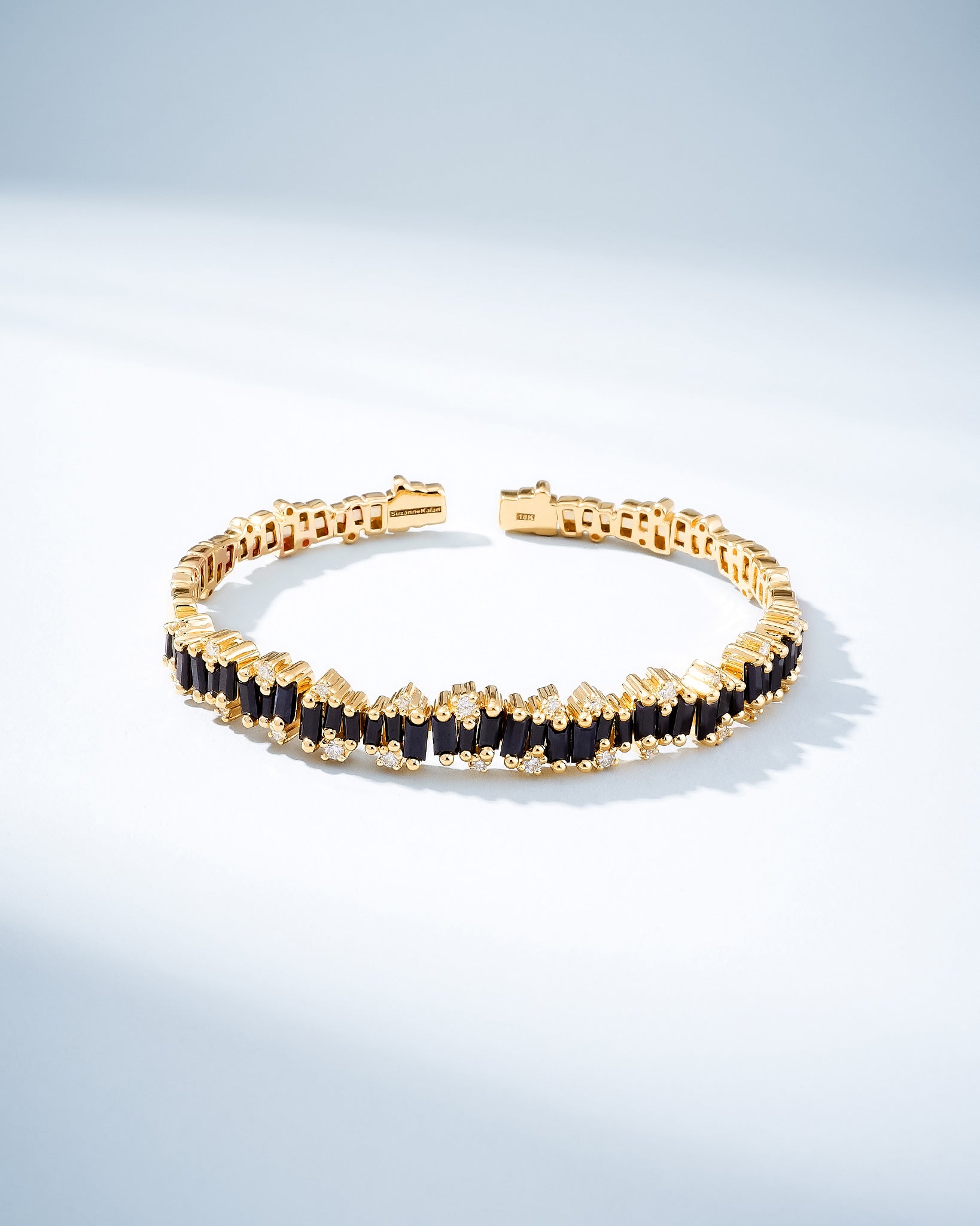 Shimmer Audrey Black Sapphire Bangle | SUZANNE KALAN®