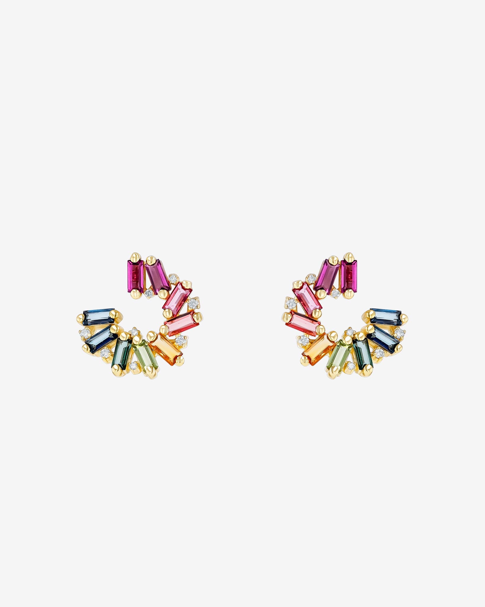Amalfi Reborn Rainbow Sideways Mini Hoops | Kalan By Suzanne Kalan®
